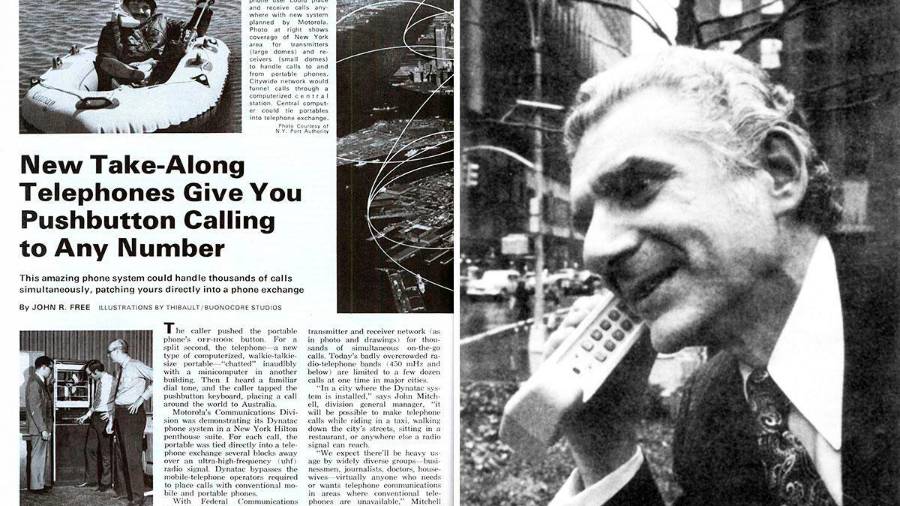 Medio siglo después de la primera llamada con un móvil en una calle de ...