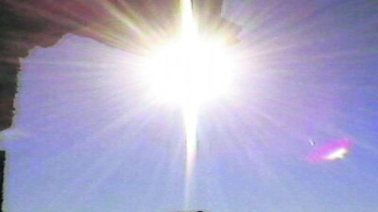 Fuerte luz en Guarromán